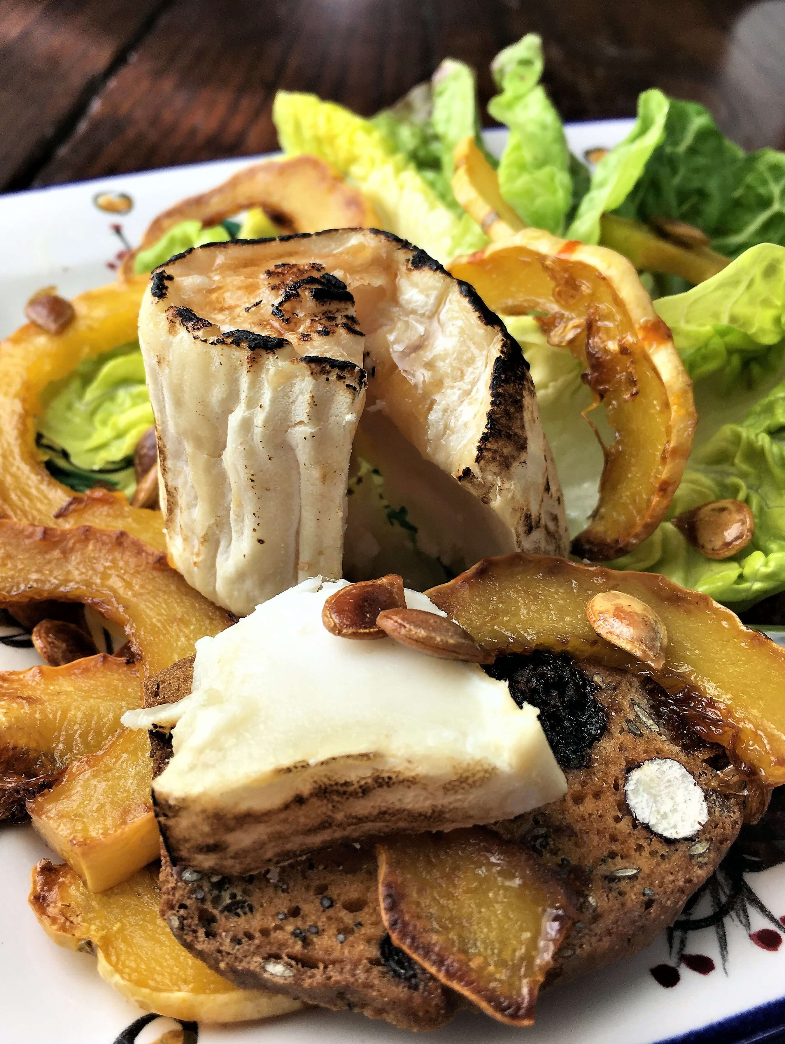 Maple-Glazed Goat’s Cheese, Caramelized Squash, Toasted Pepitas ...