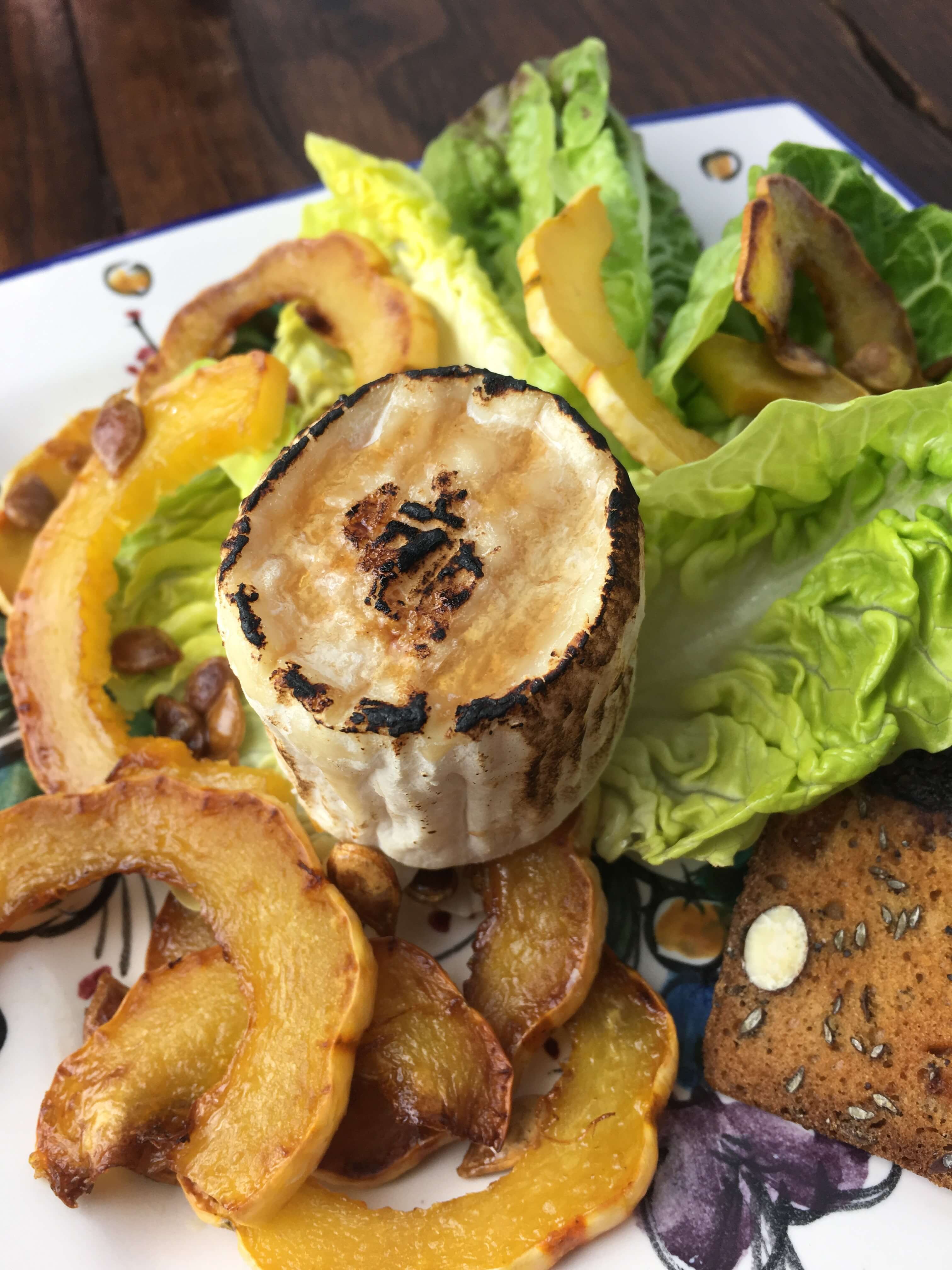 Maple-Glazed Goat’s Cheese, Caramelized Squash, Toasted Pepitas ...