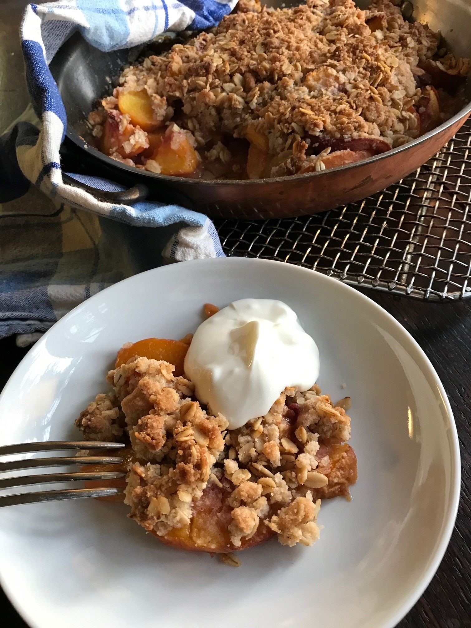 Ginger Peach Crumble | Priscilla Martel