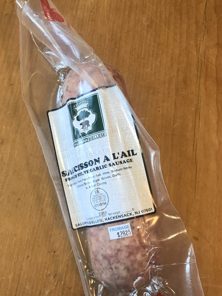 Saucisson (French Garlic Sausage) with Lentilles du Puy | Priscilla Martel